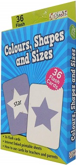 colours shapes & sizes - flash cards-b .jain-|بيت الكتب